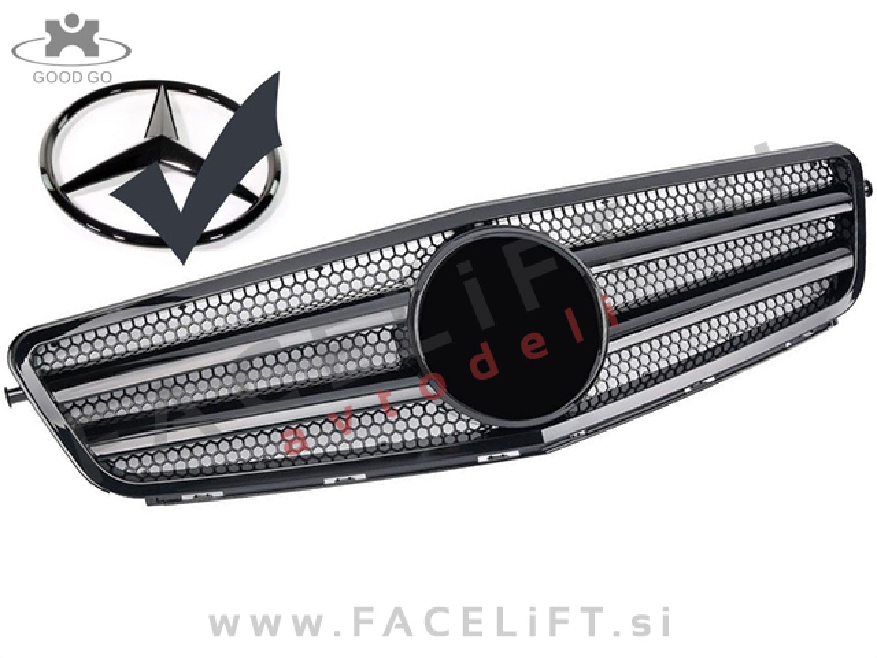 Mercedes C S204 W204 07-14 maska črna (sijaj)